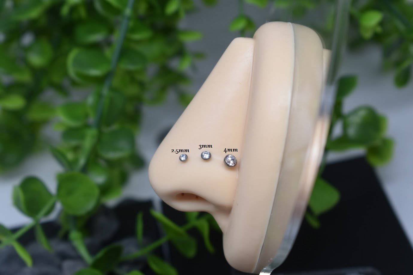 Chrome Bike Accessories Crescent Moon Threadless Stud Earrings - 20GA ...